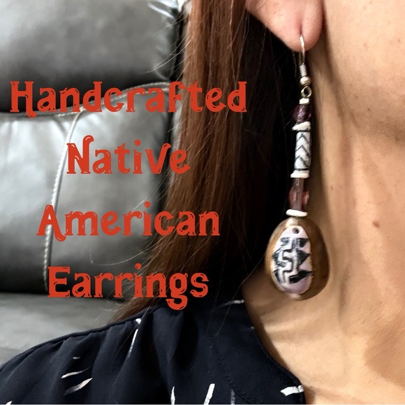 Jewelry | Native American Incised Clam Shell And Dentalium Earrings ...